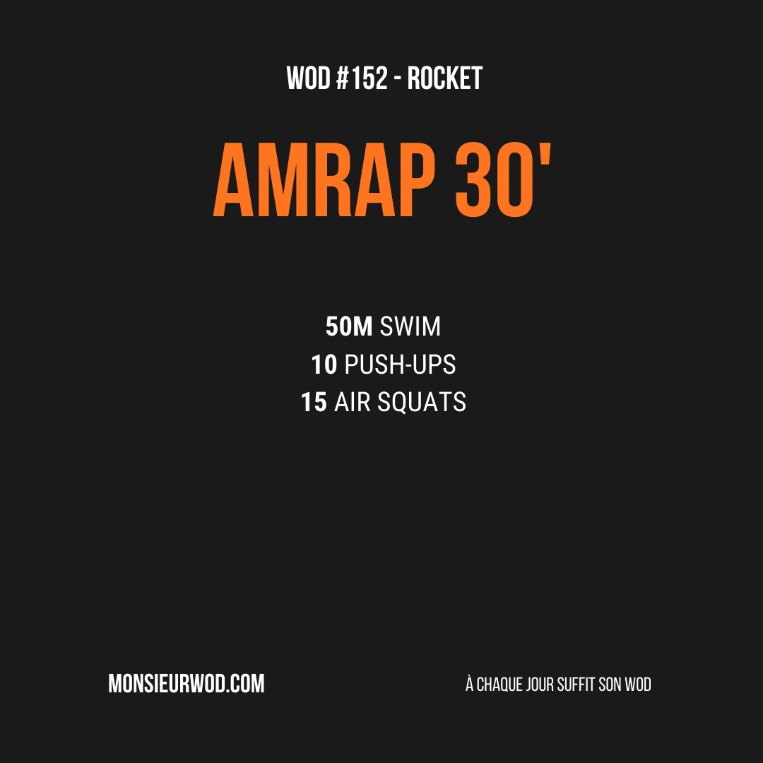 WOD #152 - Rocket | Un AMRAP à base de natation